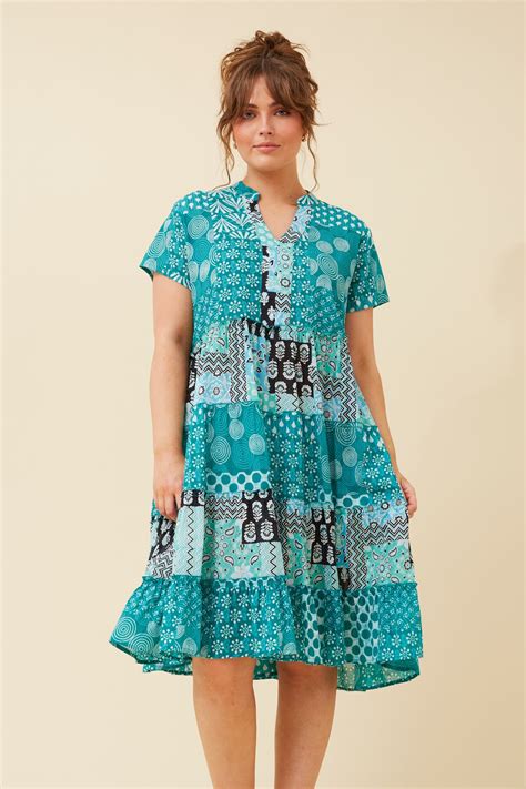 Somya Patchwork Print Dress And Buy Online And Femme Connection