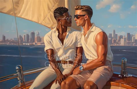 Sail Away Gays Canvas Print Film Noir Retro Gay Art Etsy