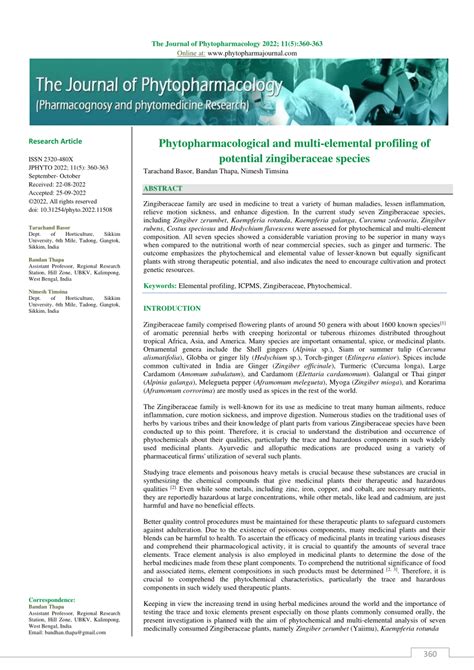 Pdf Phytopharmacological And Multi Elemental Profiling Of Potential