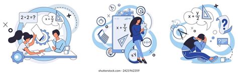 Mathematics Vector Illustration Mathematical Realm Journey Stock Vector Royalty Free