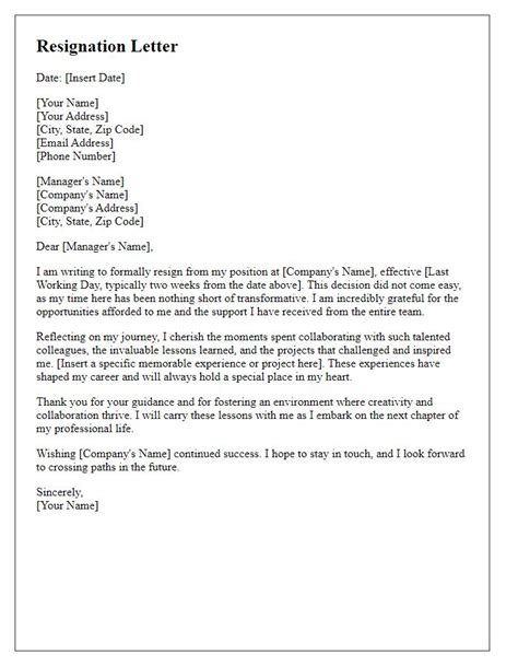 Letter Template For Resignation With Gratitude And Appreciation Free Samples In Pdf Letterin
