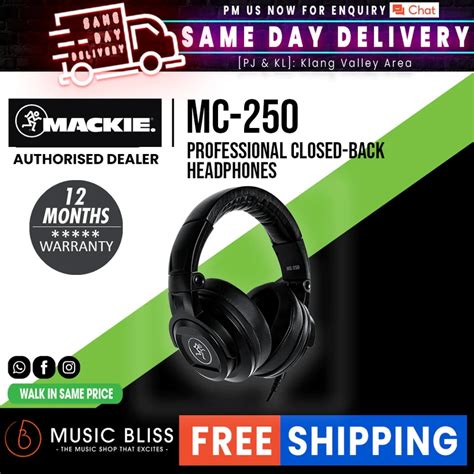 Mackie Mc 250 Professional Closed Back Headphones Total Music Gear
