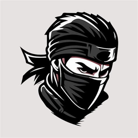 Ninja Head Logo 9870 Ninja Face Logo Stock Vectors And Vector Art