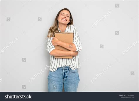 Happy Client That Recive Her Order Over 16 Royalty Free Licensable