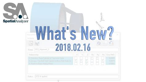 Whats New In Spatialanalyzer Sa 20180216 Release Youtube