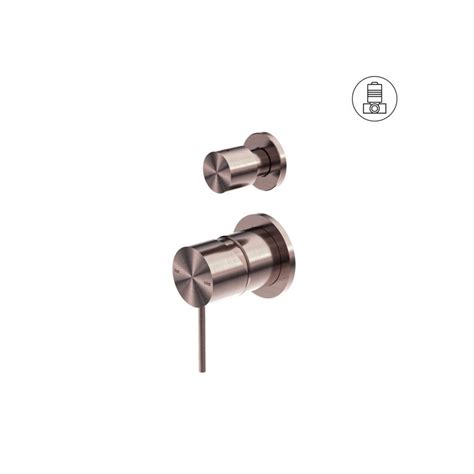 Mecca Shower Mixer With Divertor Separate Back Plate Brushed Bronze