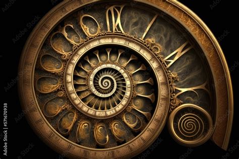 Old Spiral Clock Antique Abstract Fractal See The Interesting Abstract Fractal Texture