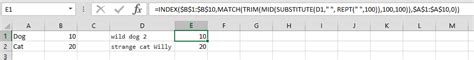 Match Column Value With Substring From Reference Table In Excel Stack