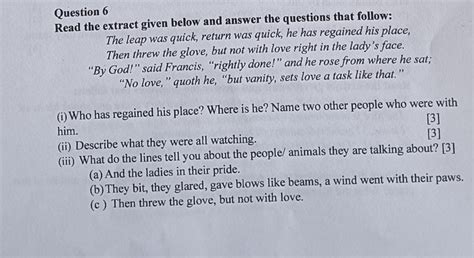 question 6read the extract given below and answer the questions that fol