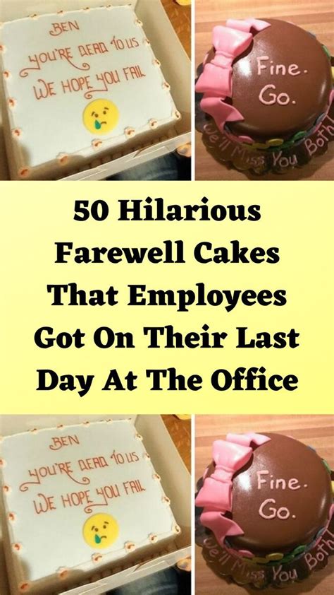 50 Hilarious Farewell Cakes That Employees Got On Their Last Day At The