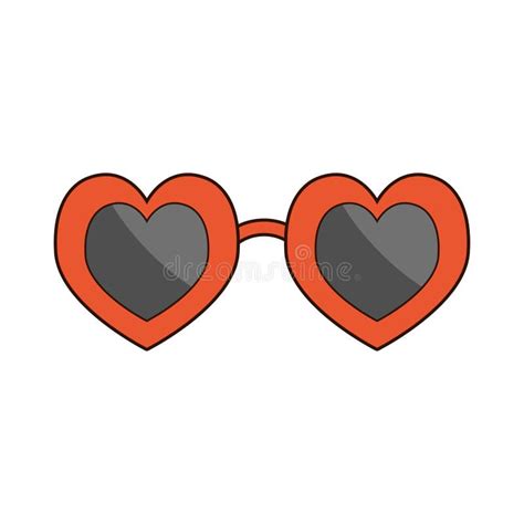 Groovy Sunglasses Eyeglasses Icon Red Heart Shape Sunglass Different
