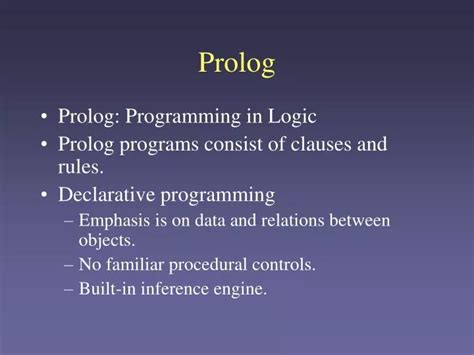 PPT Prolog PowerPoint Presentation Free Download ID 3946078