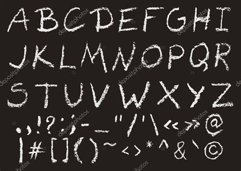 분필 대문자 영어 알파벳을 작성 하는 손 스톡 벡터 ©ivanskaiaanastasiia 73922073