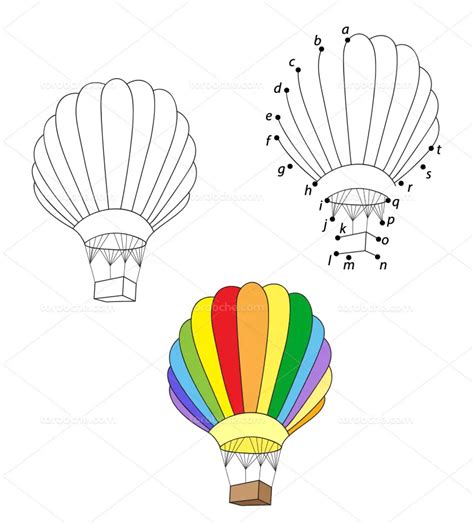 وکتور نقاشی نقطه ای بالن گرافیک با طعم تربچه