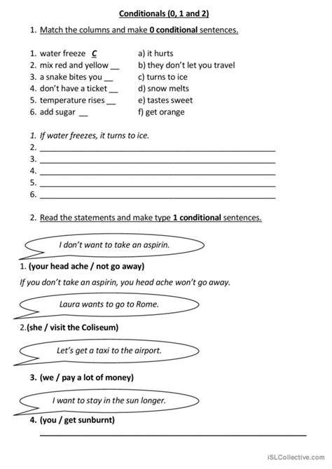 Conditionals Worksheet Free Printable Worksheets