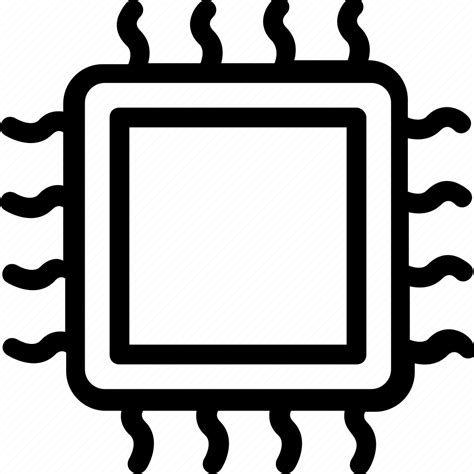 Chip Electronic Memory Chip Microprocessor Processor Chip Icon