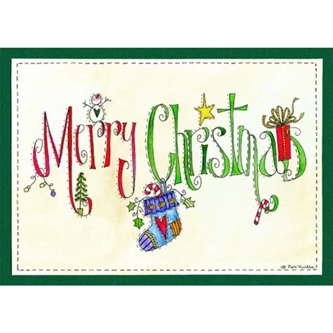 Merry Christmas Hanging Stocking Pat Yuille Christmas Card