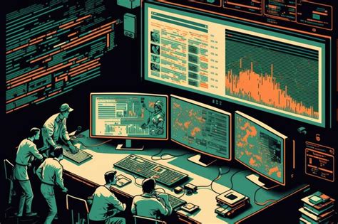 Premium Ai Image Data Mining Operation With Teams Of Data Miners Analyzing Massive Amounts Of