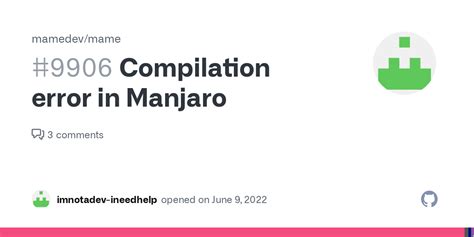Compilation Error In Manjaro · Issue 9906 · Mamedevmame · Github