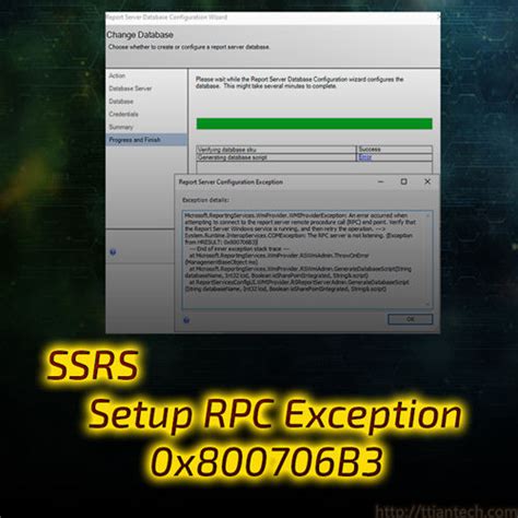 【ssrs】 Setup Rpc Exception 0x800706b3 Ttian Tech