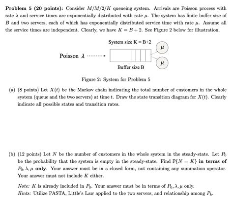 solved problem 5 20 points consider m m 2 k queueing