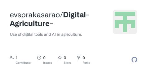 GitHub Evsprakasarao Digital Agriculture Use Of Digital Tools And AI In Agriculture