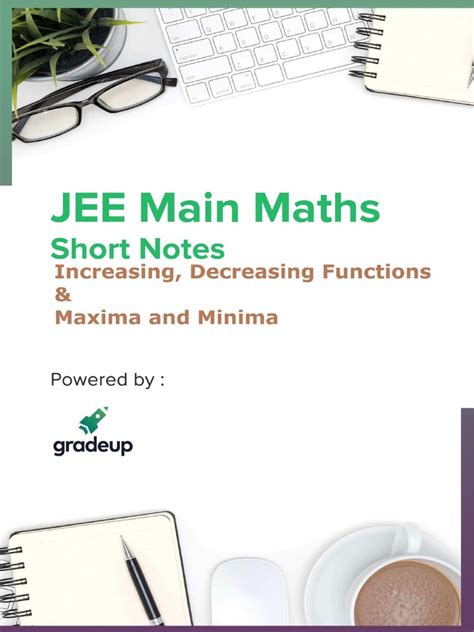 increasing decreasing function and maxima minima notes for jee main