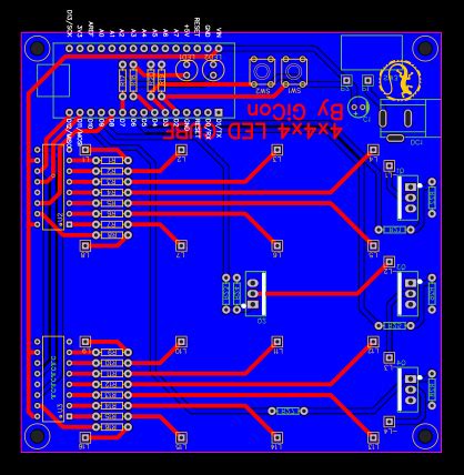 Led Cube 4x4 EasyEDA Open Source Hardware Lab