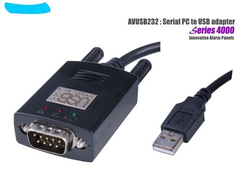 RS 232 To USB PC Adapter Alarm Security Systems By Av Gad
