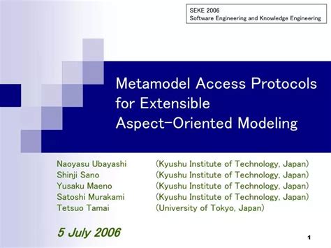 Ppt Metamodel Access Protocols For Extensible Aspect Oriented