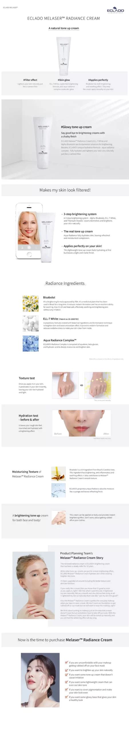 کرم روشن کننده و ضد لک ملیزر اکلادو لبخندشاپ