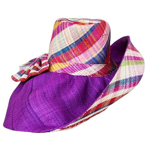 Jevaun Hand Woven Multicolor Madagascar Big Brim Raffia Sun Hat The Black Art Depot