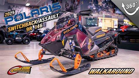 Walkaround 2025 Polaris® 9r Switchback Assault 146 Matte Dark Cherry Gloss Black Youtube
