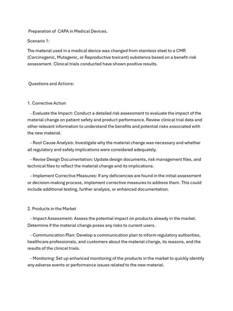 Sample Preparation Of Capa With Two Different Examples Pdf Clinical Trial Technology Sample Preparation Of Capa With Two Different Examples Pdf Clinical Trial Technology