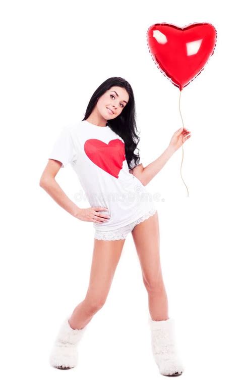 Девушка с воздушным шаром стоковое изображение изображение насчитывающей смеяться 22853301