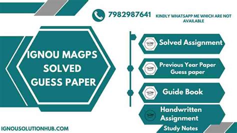 IGNOU MAGPS Solved Guess Paper IGNOU Solved Assignment