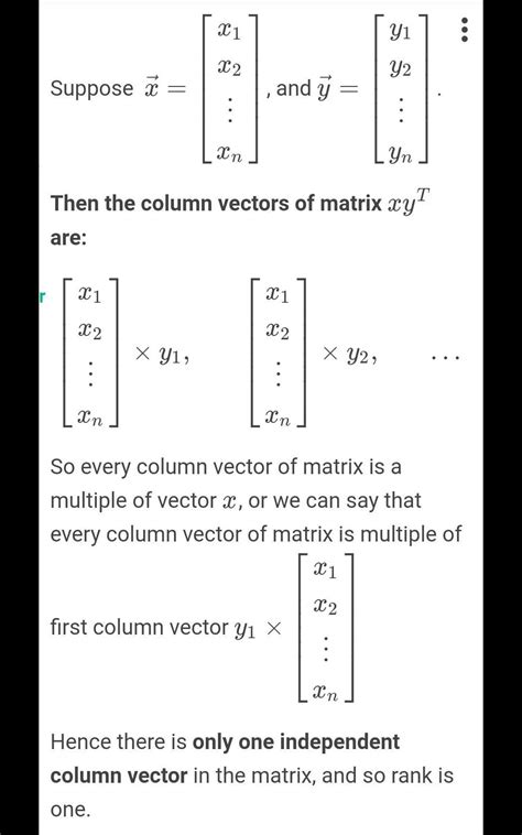 Letr Andy In R Be Non Zero Column Vectors Form The Matrix Axy