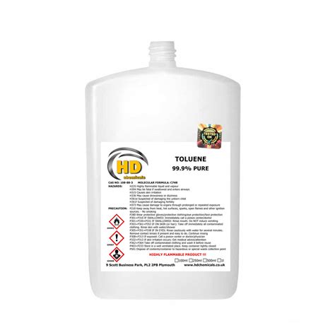 Toluene Buy In Uk Online Shop Hd Chemicals Ltd
