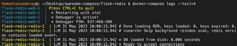 docker compose logs how to view log output