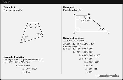 Angle Sum Of A Quadrilateral Maths Year NSW