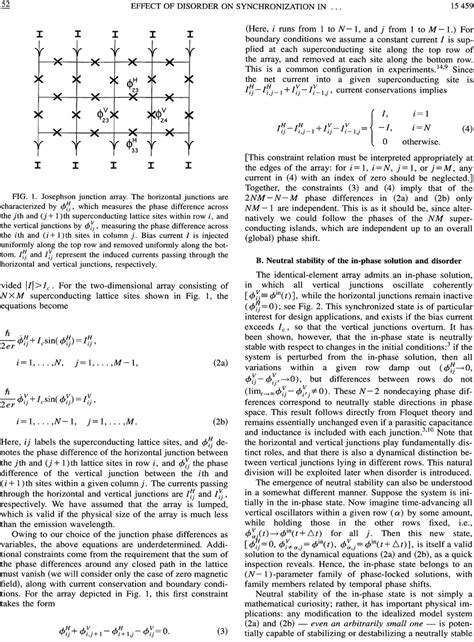josephson junction array the horizontal junctions are characterized by