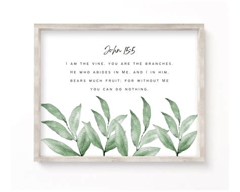 I Am The Vine You Are The Branches He Who Abides In Me And I In Him Bears Much Fruit Bible