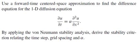 solved use a forward time centered space approximation to