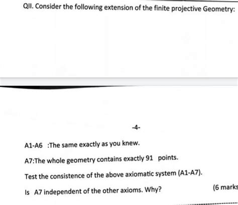 Qii Consider The Following Extension Of The Finite