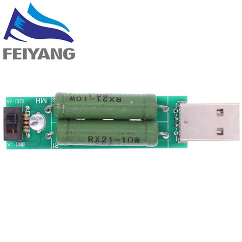 พอร์ต Usb Mini Discharge Load Resistor Digital Current แรงดันไฟฟ้าเครื่องทดสอบ 2a 1a พร้อมสวิตช์