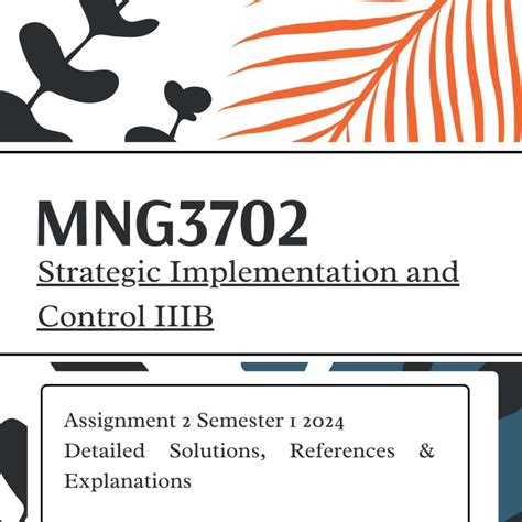 MNG3702 Strategic Implementation and Control IIIB Archives - StudyPass