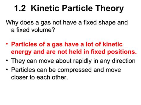 Chapter 1 Kinetic Particle Theory 1 Ppt