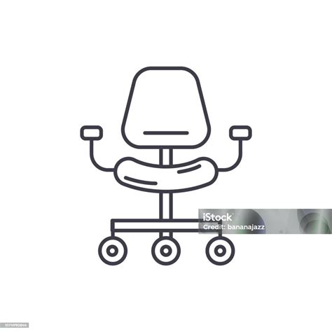 인체 공학적의 자 라인 아이콘 개념입니다 인체 공학적의 자 벡터 선형 삽화 상징 기호 가구에 대한 스톡 벡터 아트 및 기타 이미지 가구 가죽 검은색 Istock