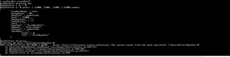 Testing Error Cannot Find Specified Path For Mongodb Datadb