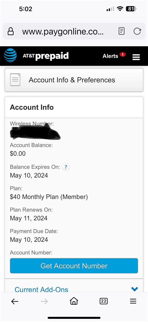 AT T Prepaid Account Number R NoContract